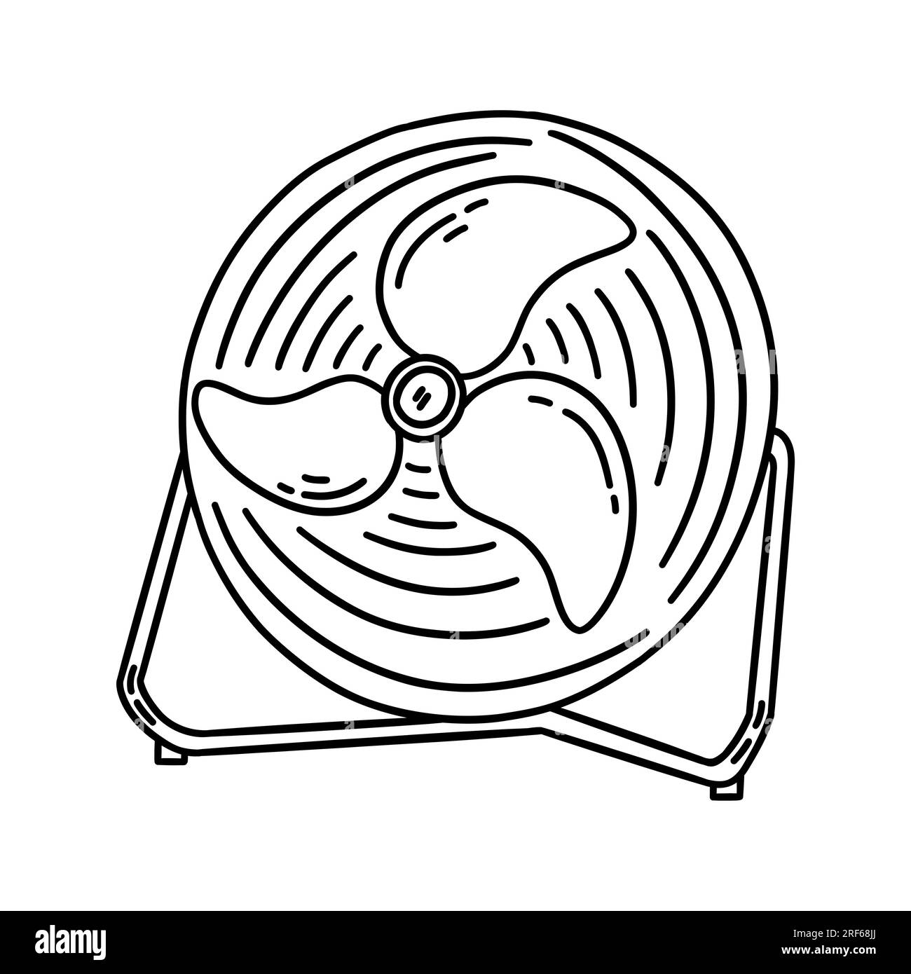 Desktop or floor electrical fan. Cooling air conditioning unit in hot ...