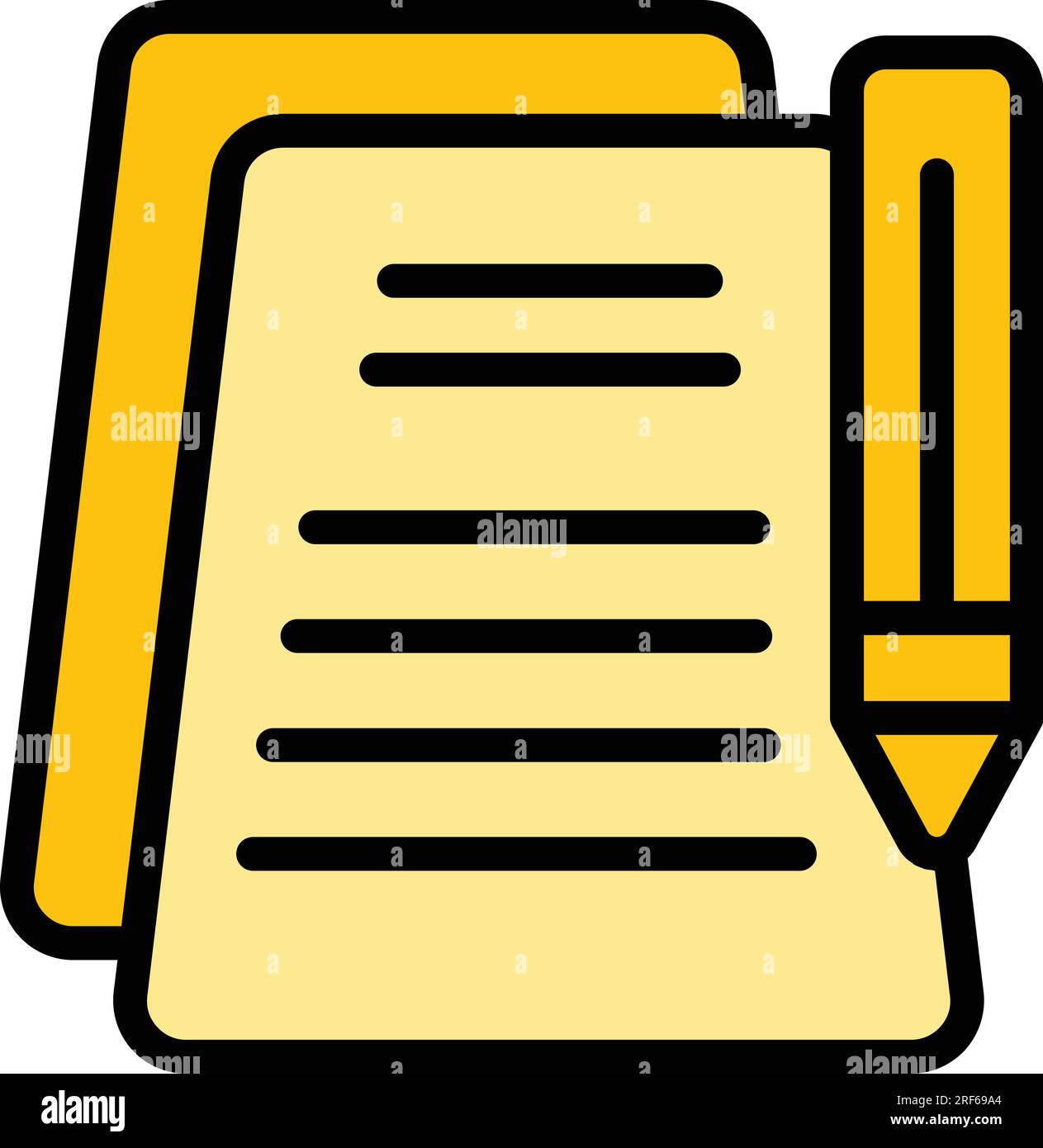 Writing homework icon outline vector. Kid school. Student parent color ...
