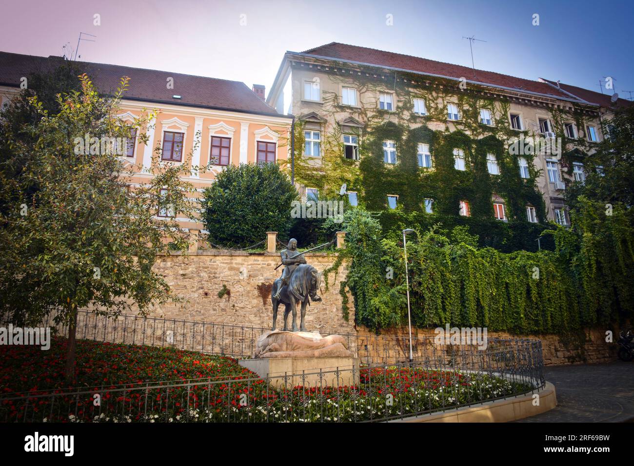 The Statue of Saint George Killing the Dragon near Kamenita Vrata ...
