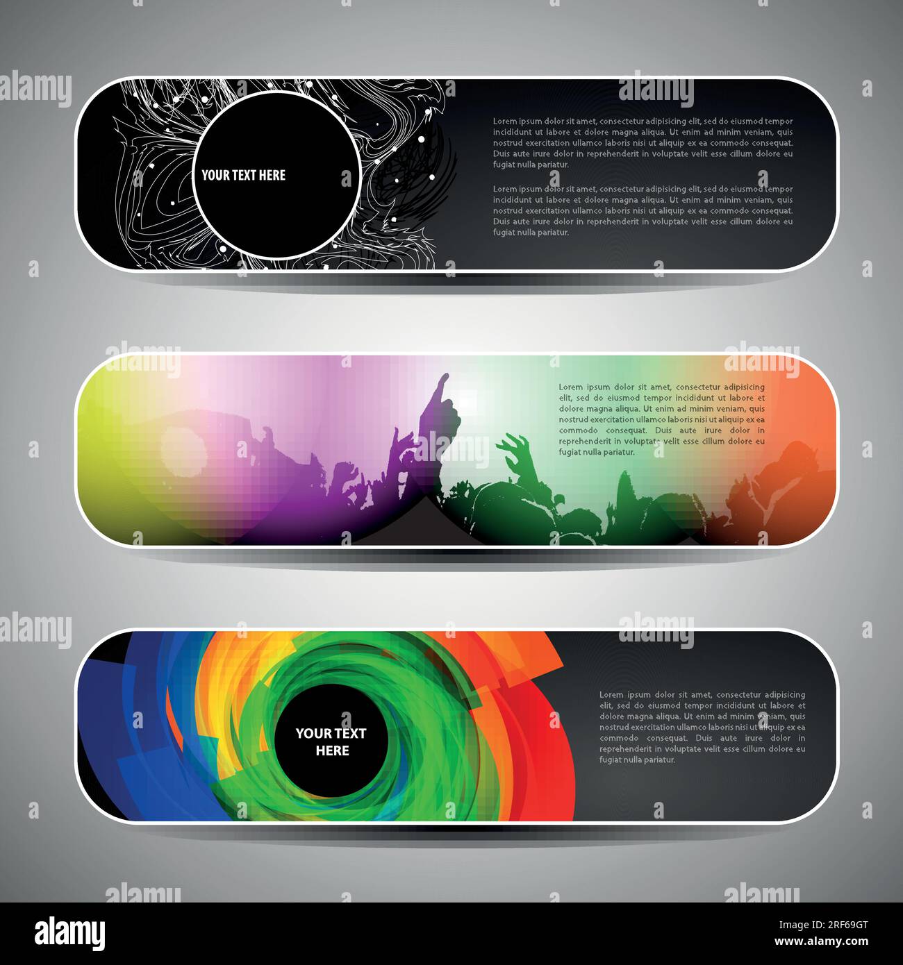 Colorful Banner Set Vector Illustration Stock Vector Image & Art - Alamy