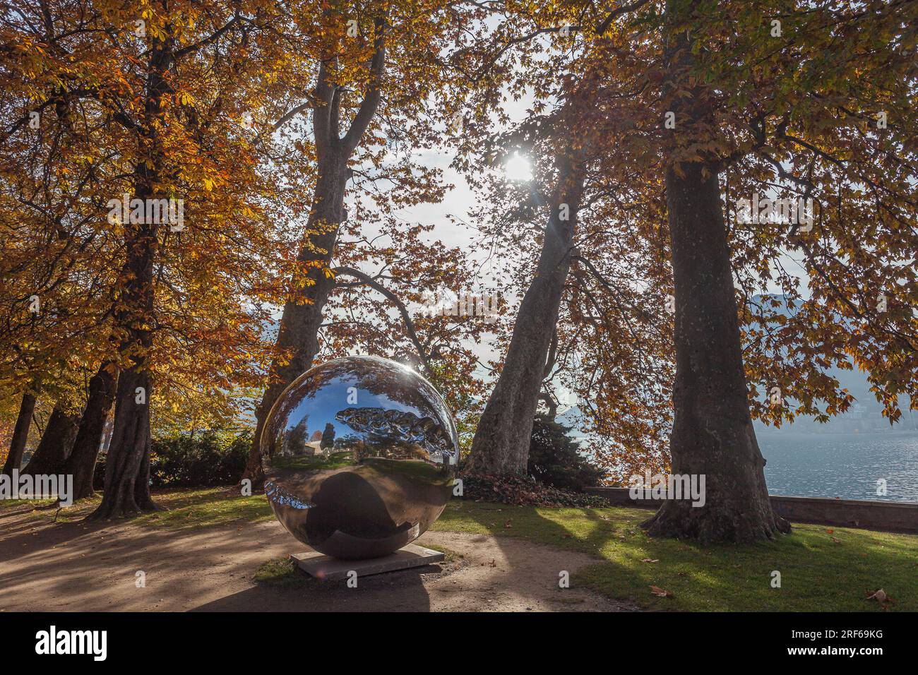 Big Data, modern art sculpture in the Parco Ciani, Lugano, Ticino ...