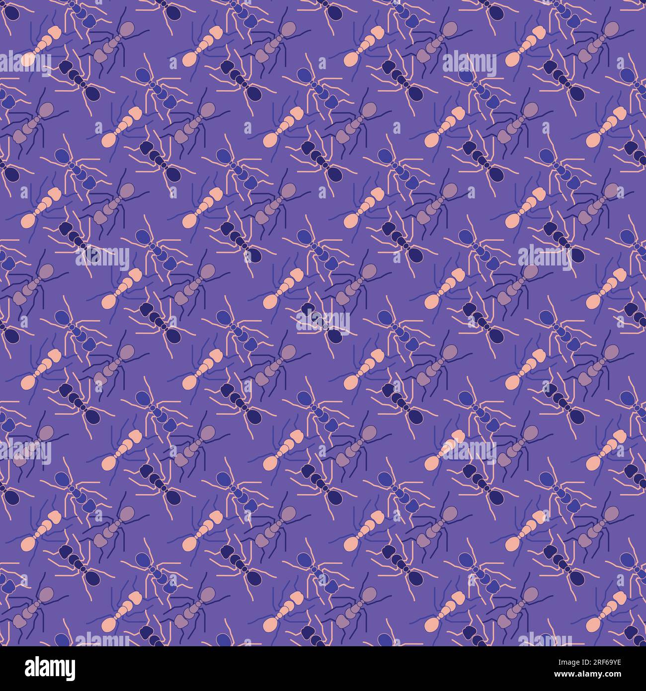 Ants Seamless Pattern Ants Illustration Background Vector Insects