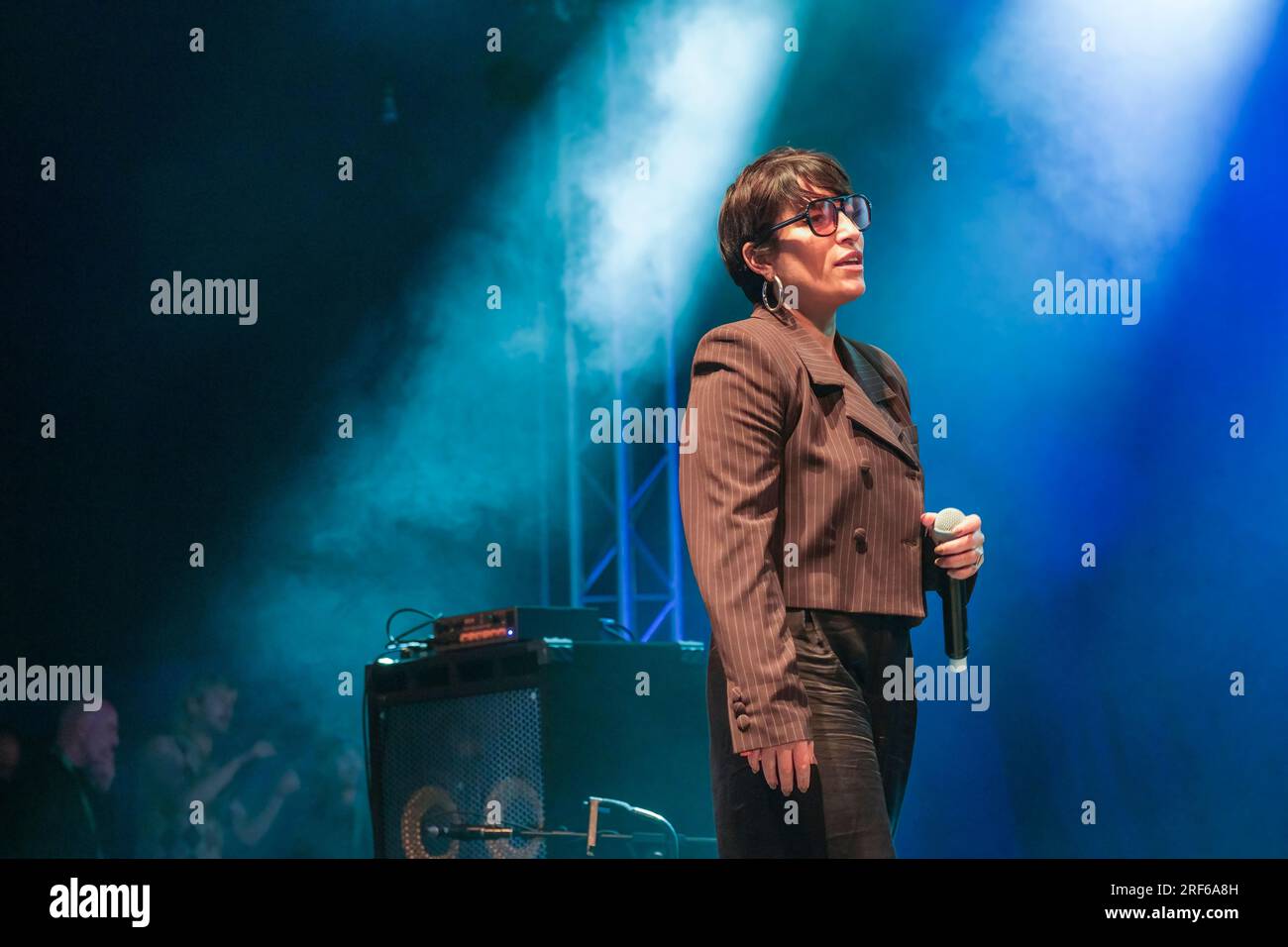 Rapper Ana Tijoux performing on the Siam stage at Womad, Charlton Park ...