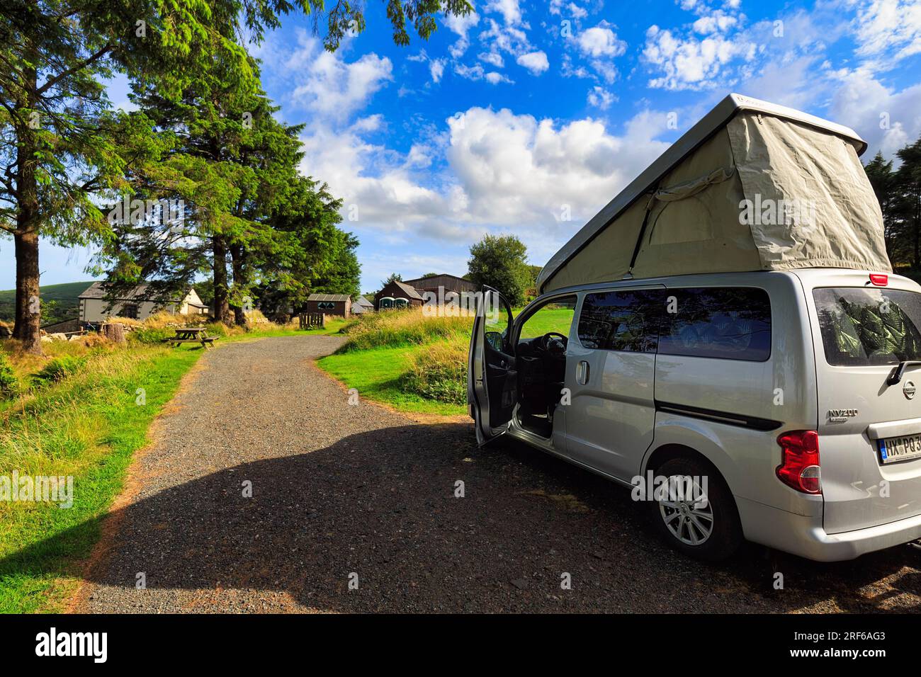 Campervan with pop-up roof, opened roof, mini camper Nissan NV200 ...
