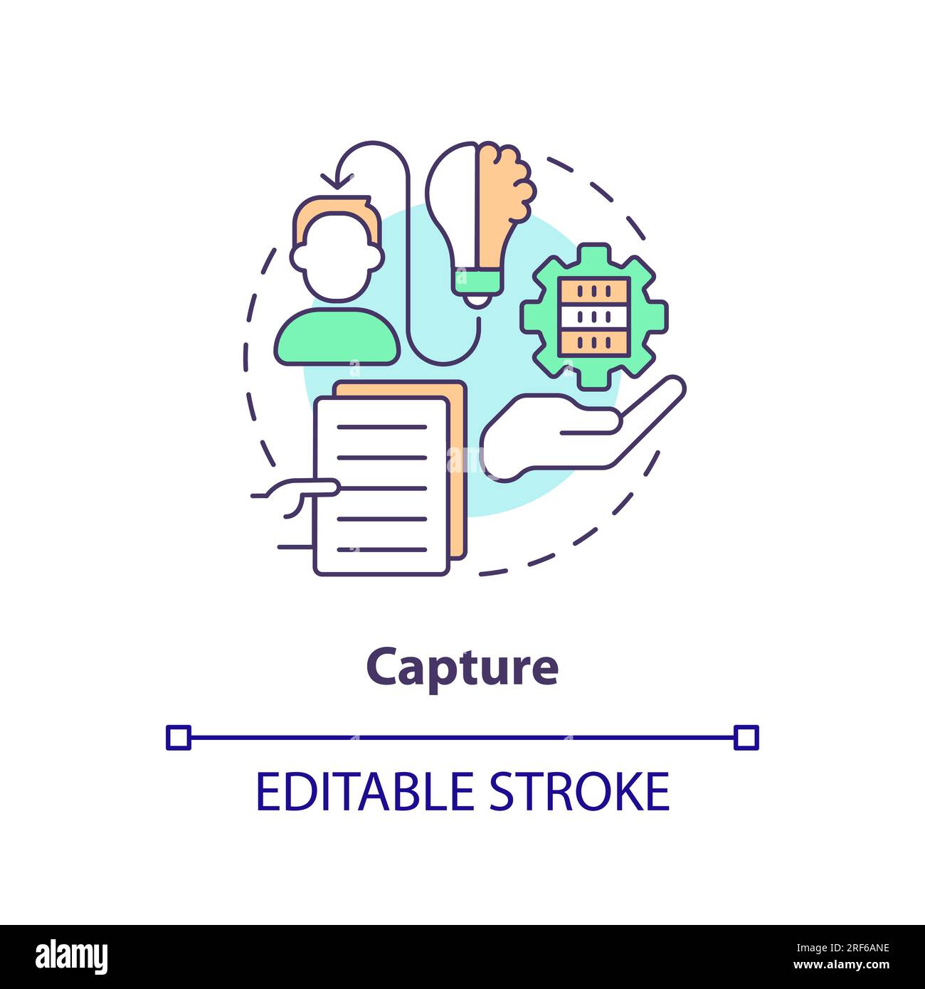 2d Customizable Capture Line Icon Concept Stock Vector Image And Art Alamy