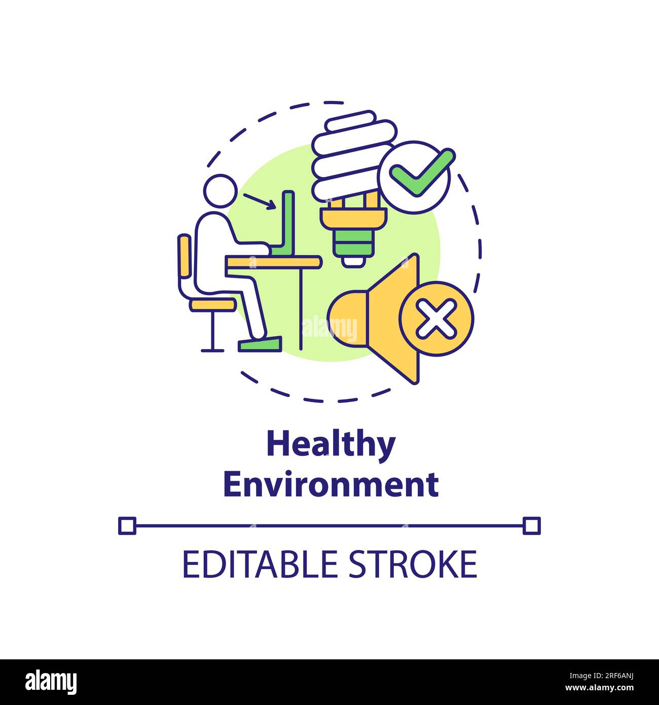 Efficient work environment Stock Vector Images - Alamy