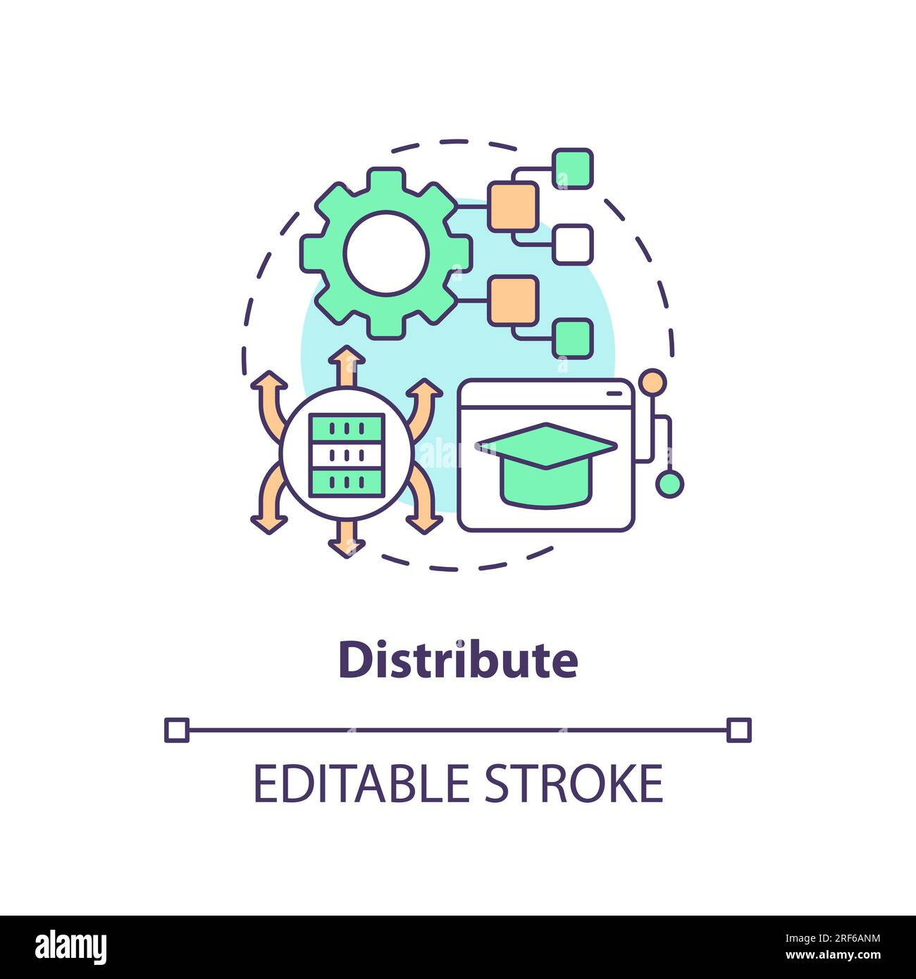 Distribute data Stock Vector Images - Alamy