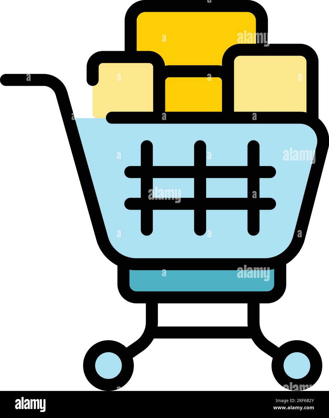 Sale cart icon outline vector. Online marketing. Social price color ...
