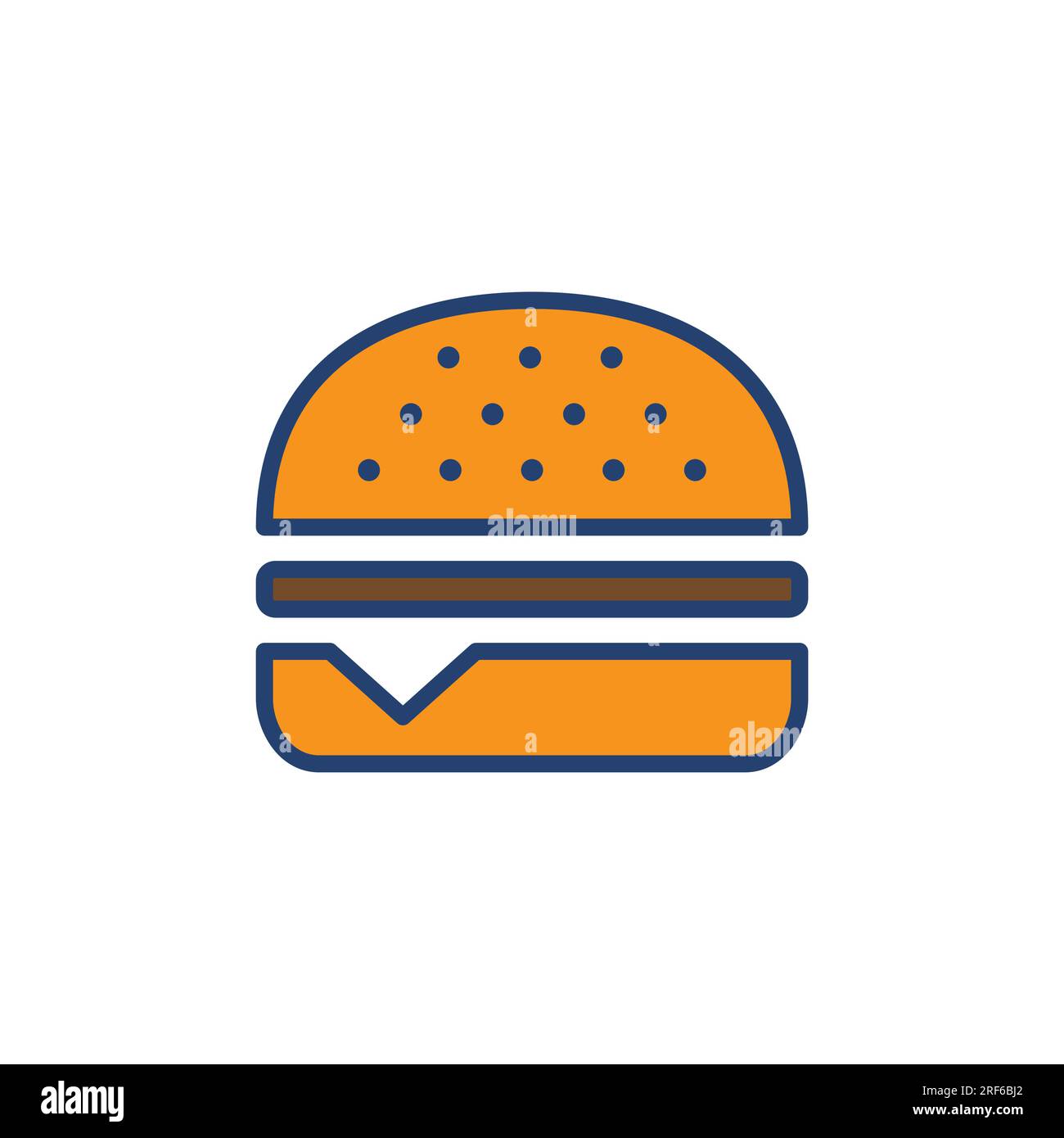 Hamburger vector logo black Cut Out Stock Images & Pictures - Alamy