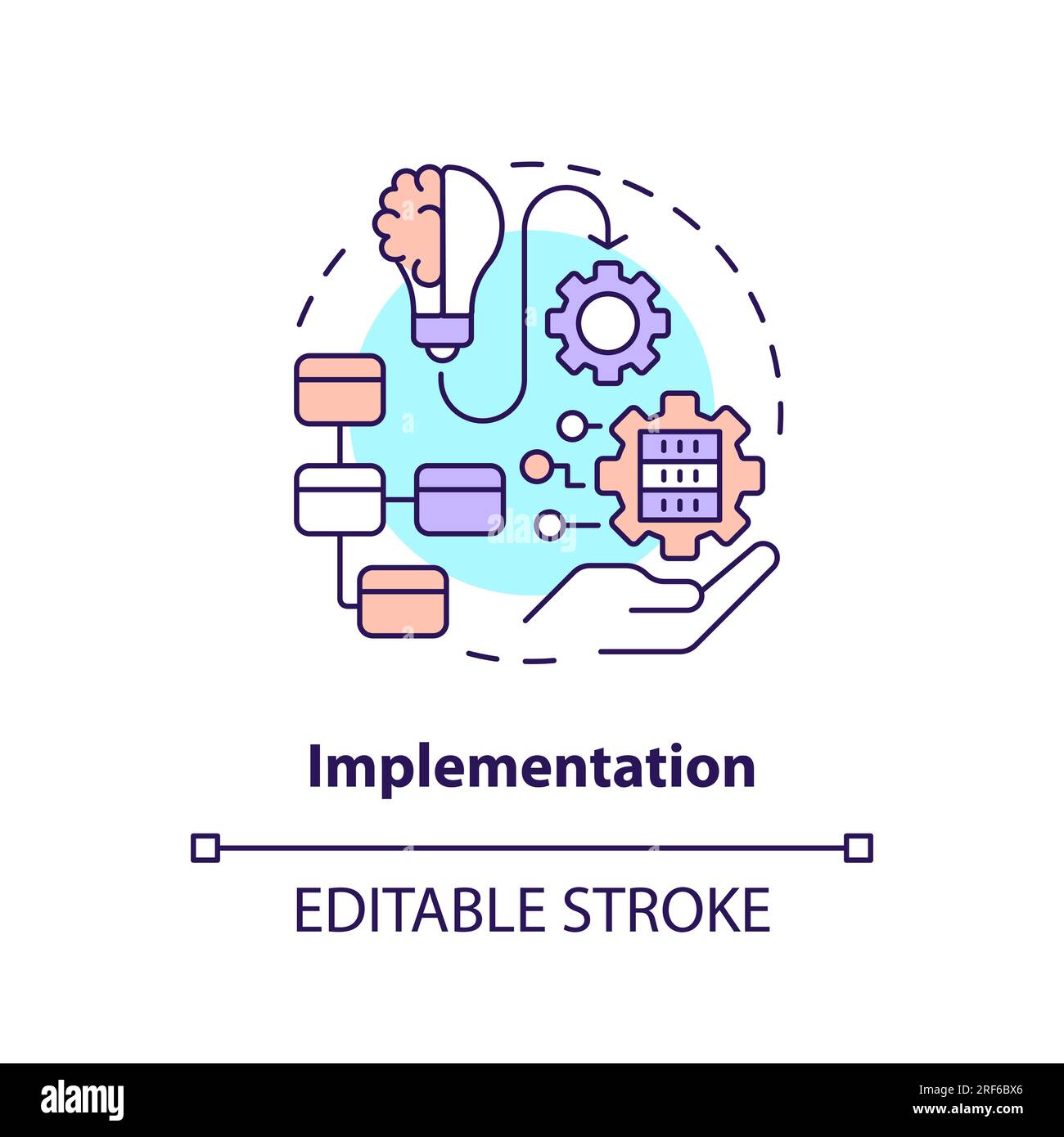2d Customizable Implementation Line Icon Concept Stock Vector Image And Art Alamy