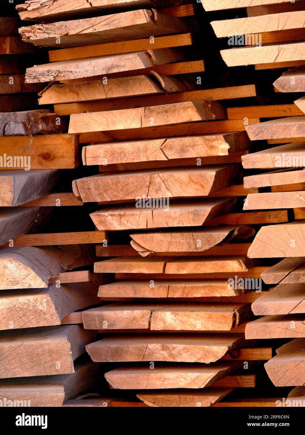 Stack of wooden boards from the sawmill Stock Photo - Alamy