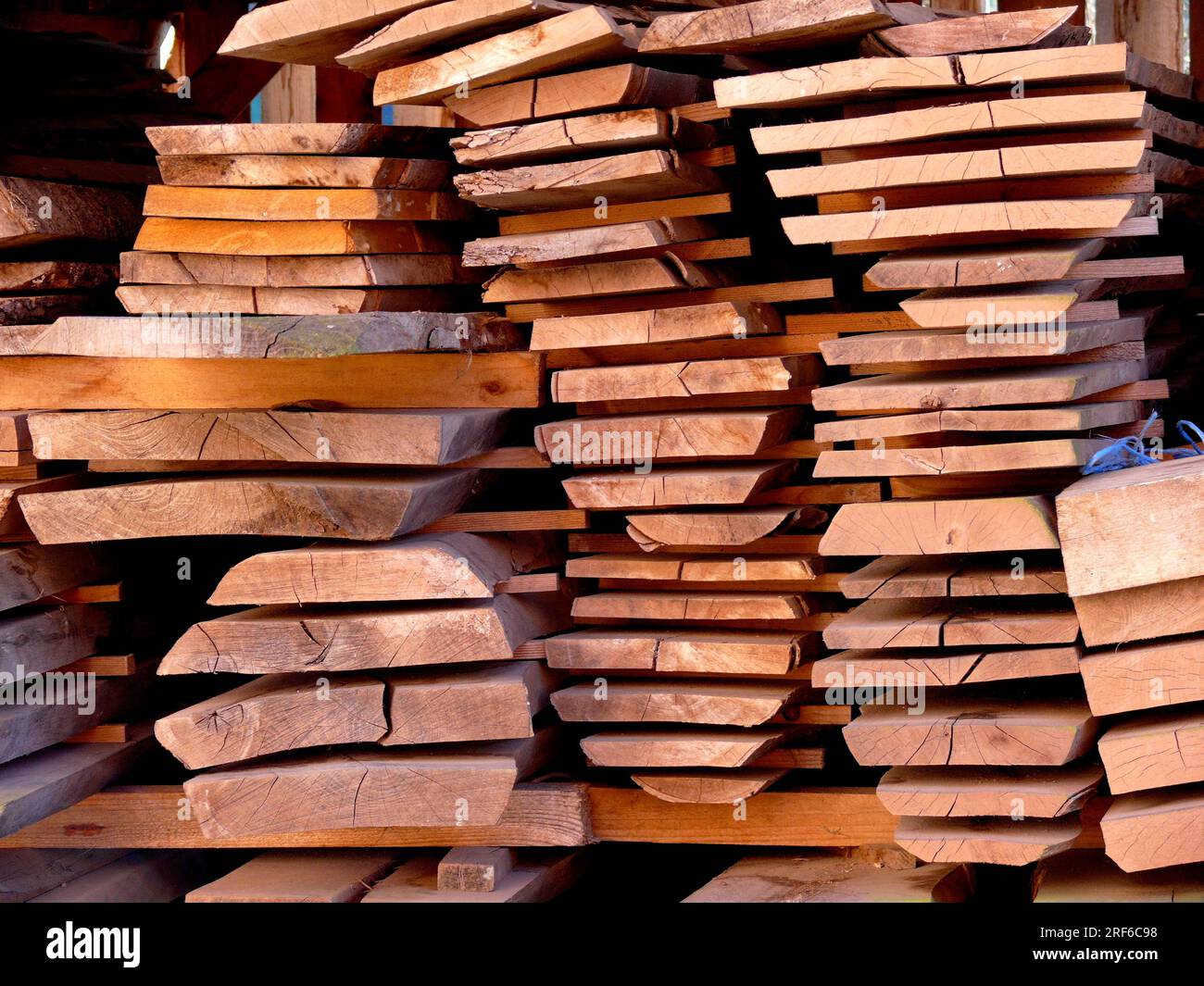 Stack of wooden boards from the sawmill Stock Photo - Alamy