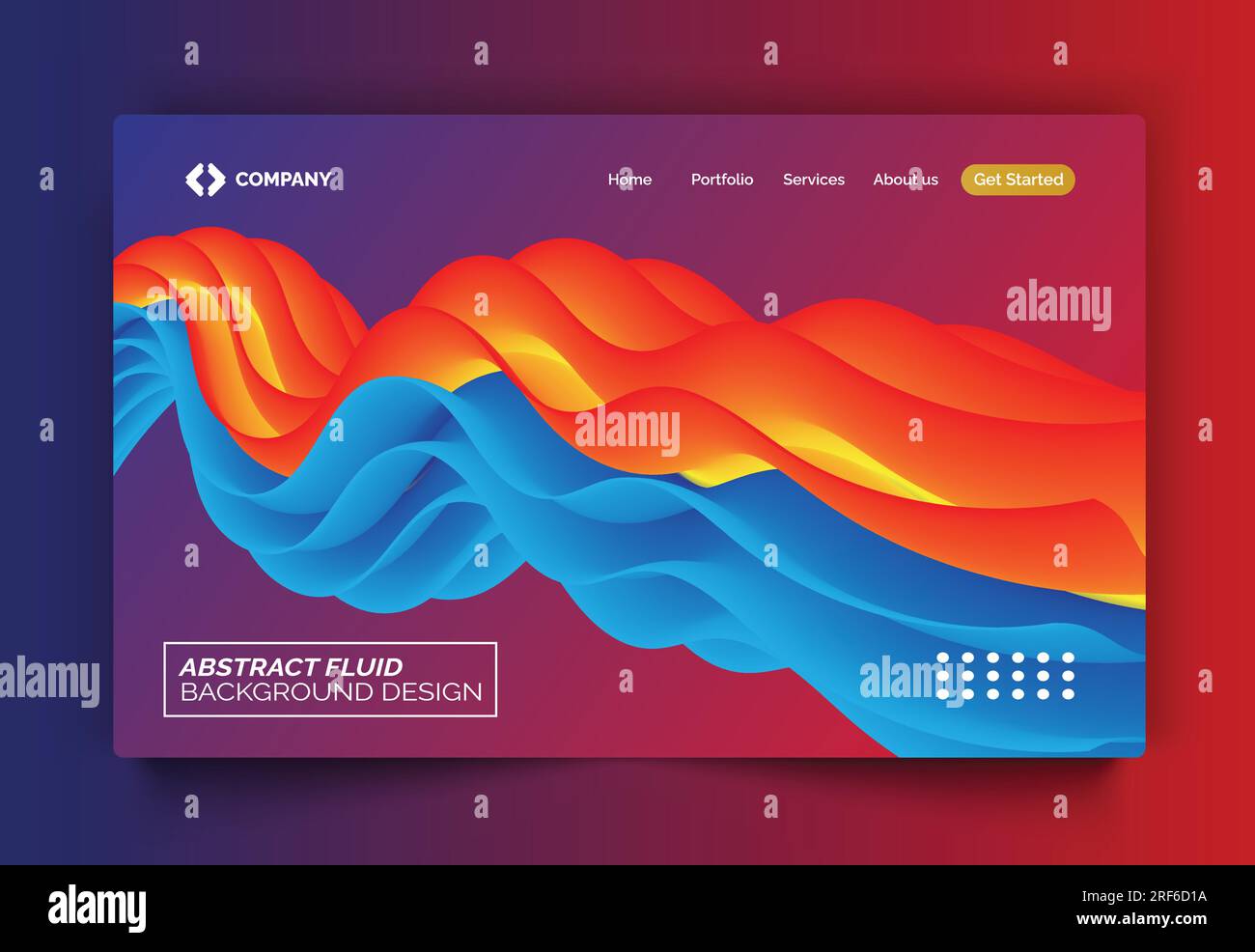 Modern innovation background design for cover, landing page, orange and ...