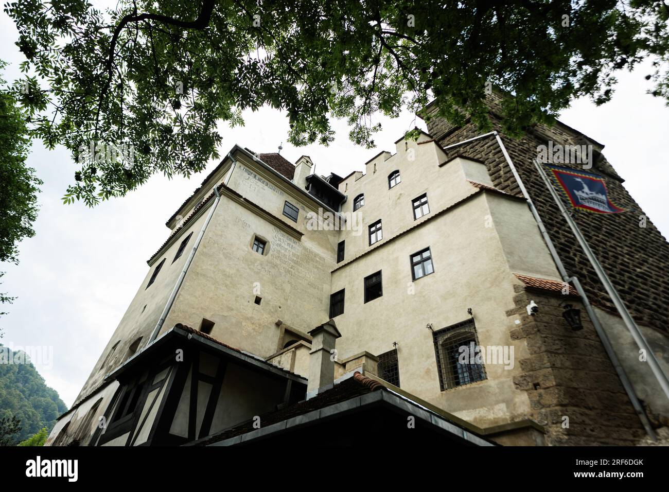 The Bran Castle in Romania. Dracula medieval castle in Carpathians ...