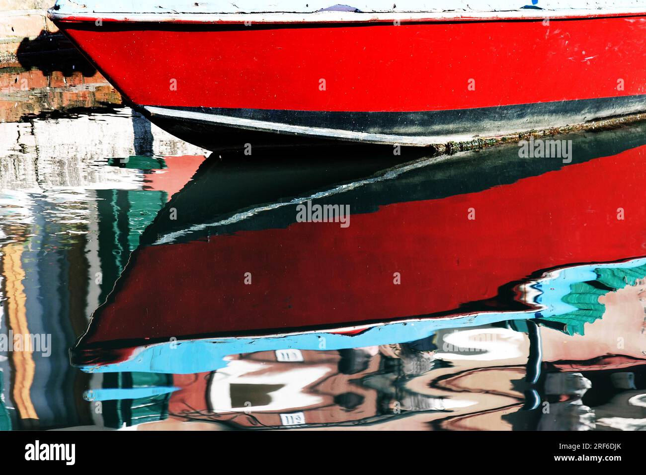 Boat with reflection Stock Photo - Alamy