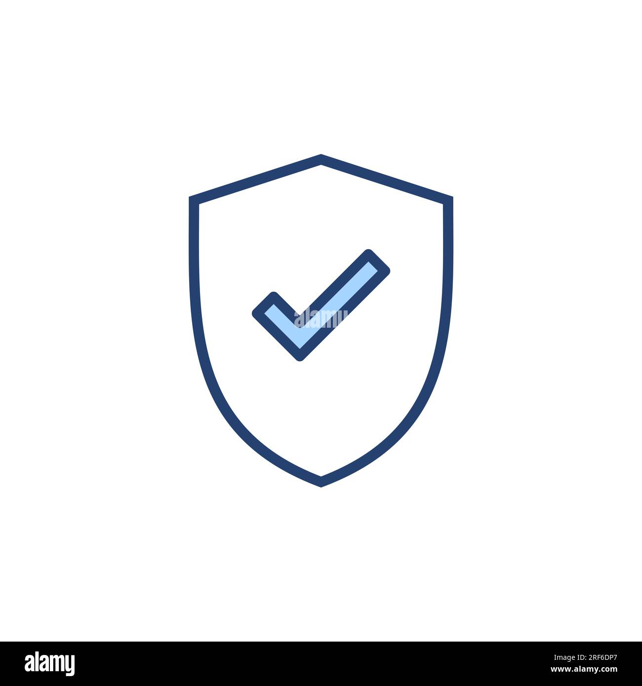 Shield check mark icon vector. Protection approve sign. Insurance icon ...