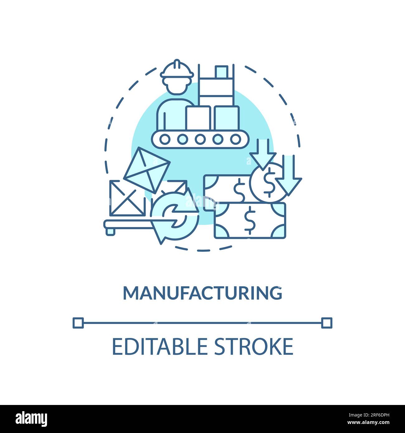 Manufacturing linear economy line Stock Vector Images - Alamy