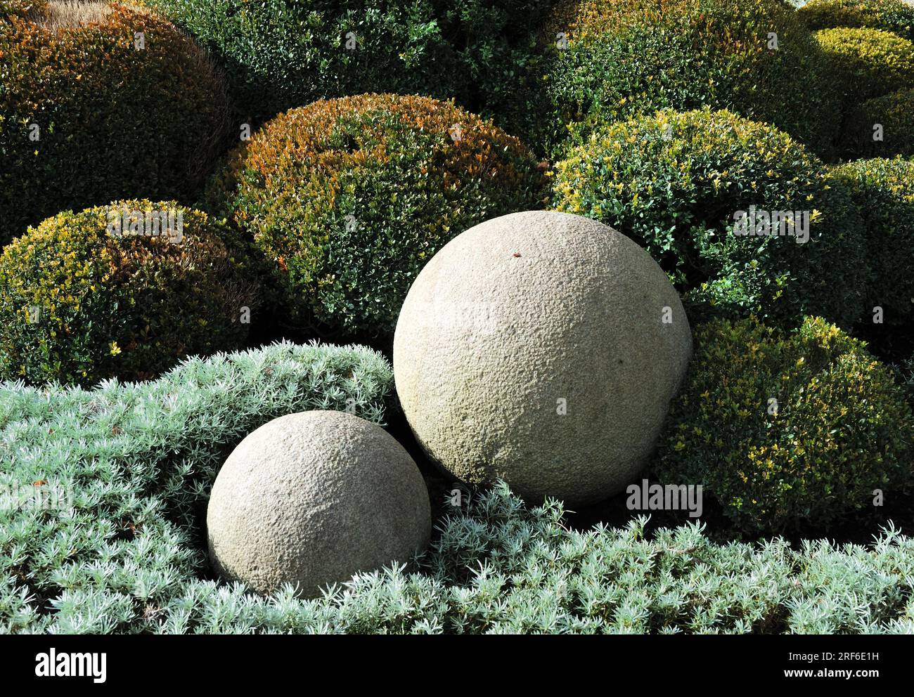Stone balls with different size and color Stock Photo - Alamy