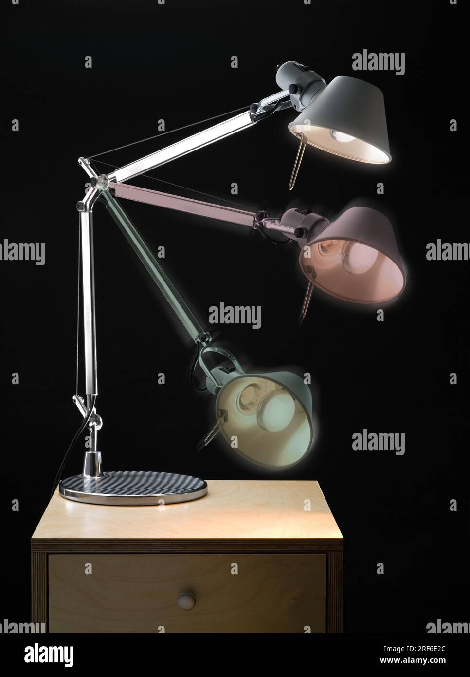 An articulated office lamp shown in various positions Stock Photo - Alamy