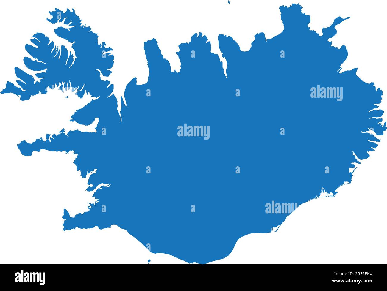 BLUE CMYK color map of ICELAND Stock Vector Image & Art - Alamy