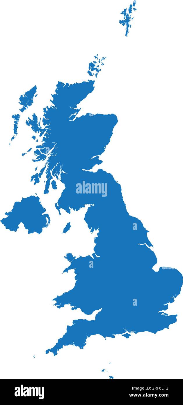 BLUE CMYK color map of UNITED KINGDOM Stock Vector Image & Art - Alamy