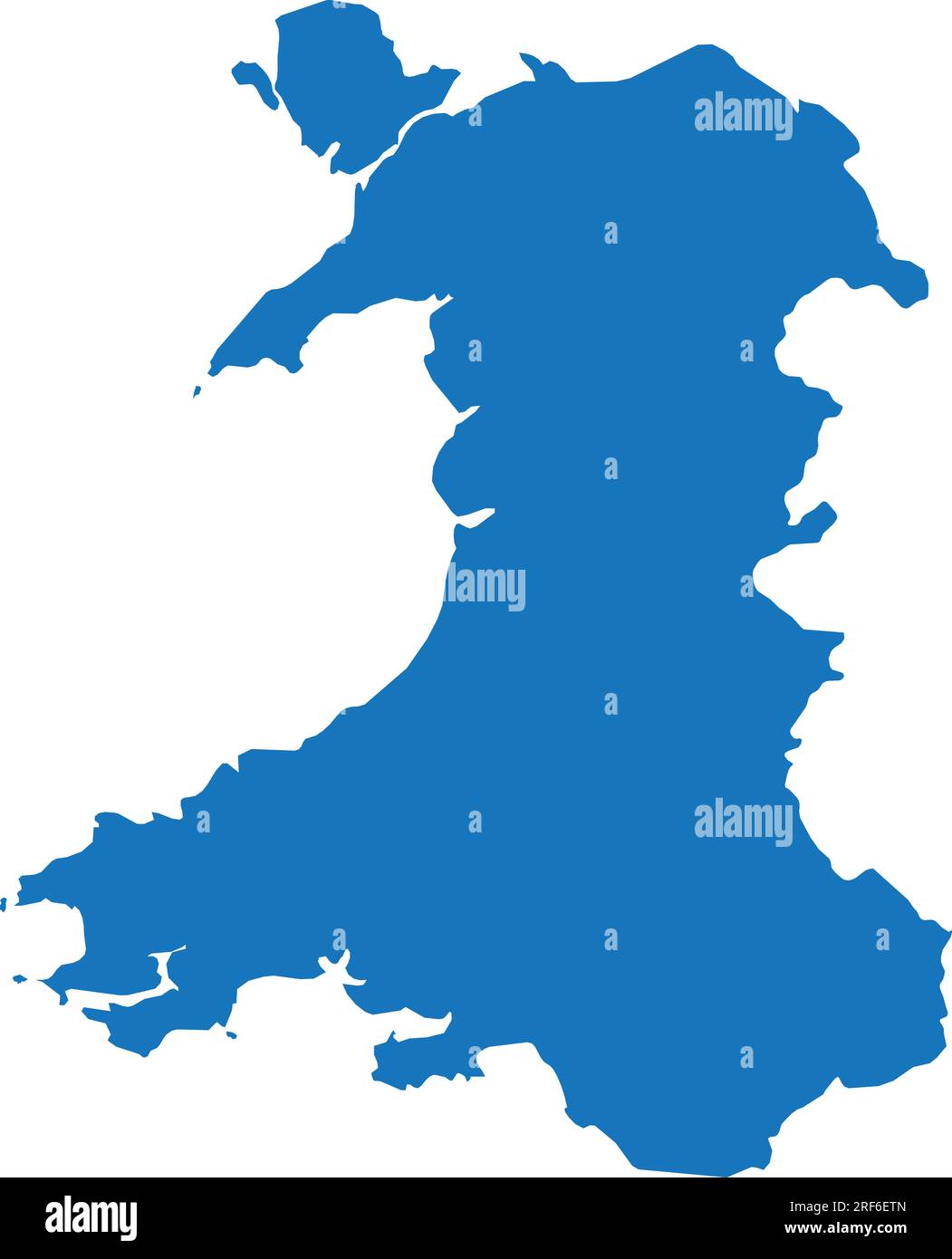 BLUE CMYK color map of WALES Stock Vector Image & Art - Alamy