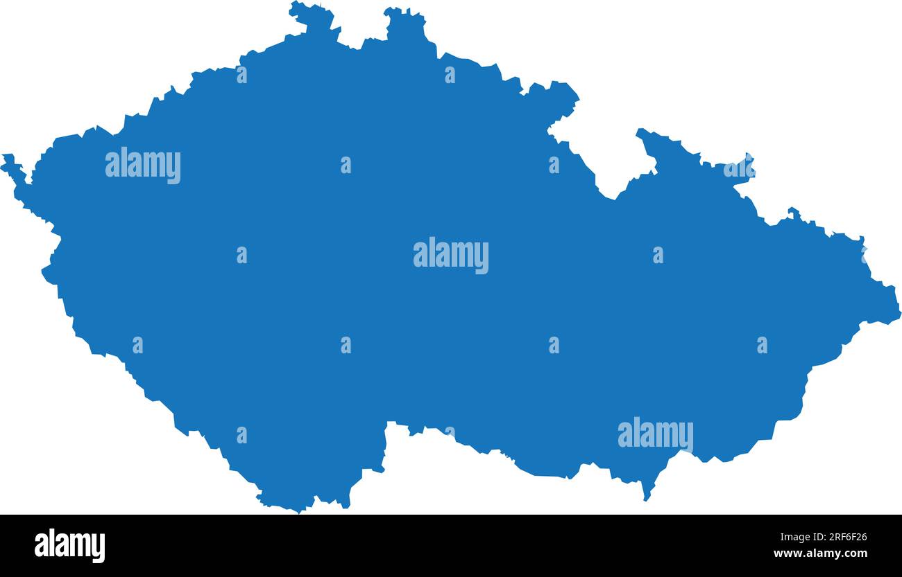 Map of czech republic in europe Cut Out Stock Images & Pictures - Alamy