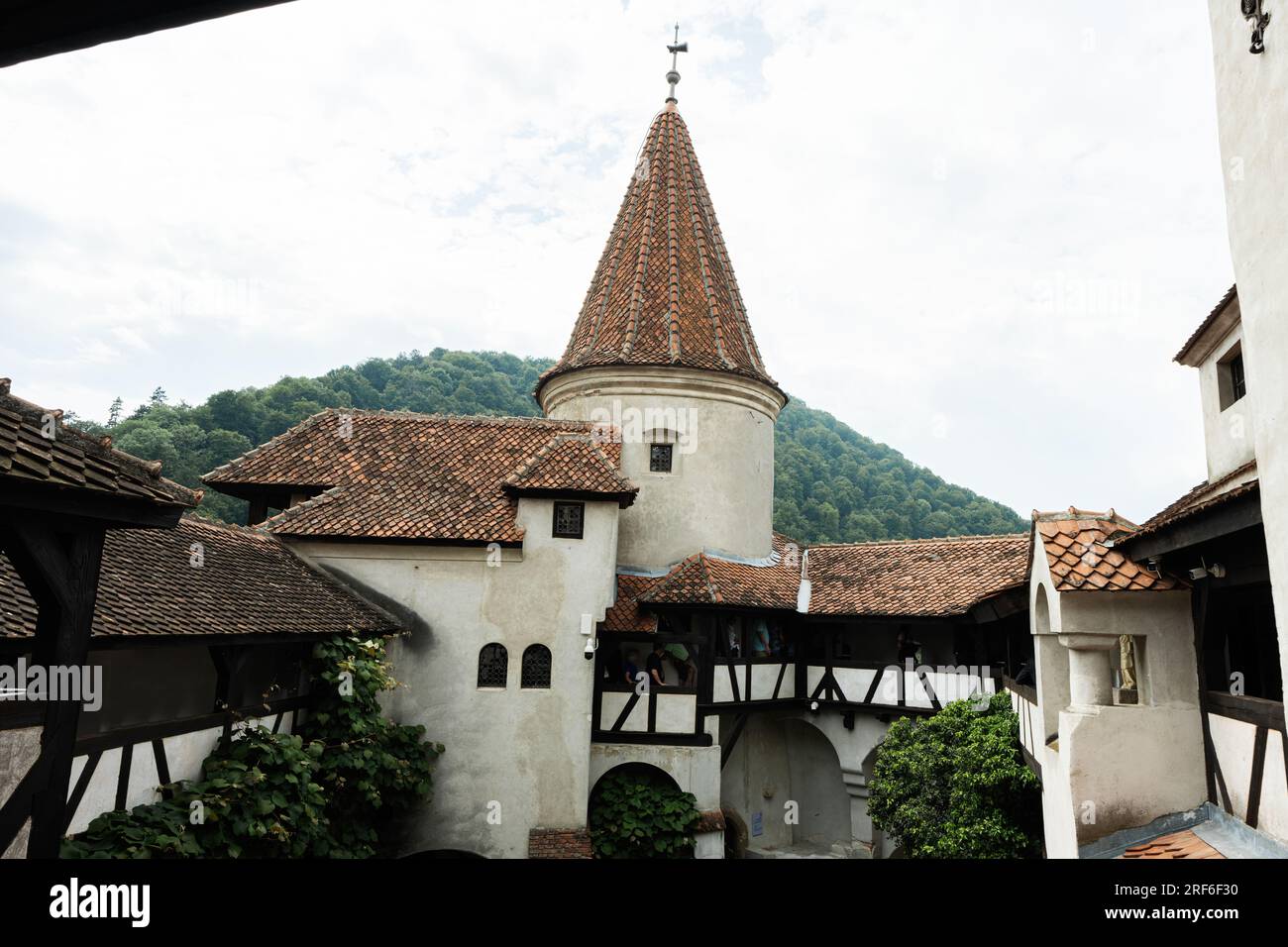 The Bran Castle in Romania. Dracula medieval castle in Carpathians ...