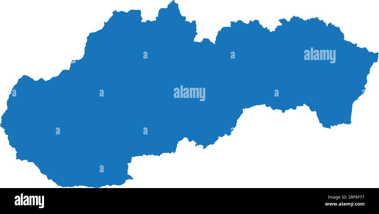 BLUE CMYK color map of SLOVAKIA Stock Vector Image & Art - Alamy