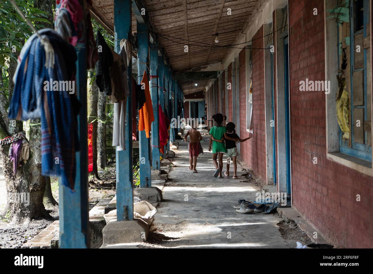 Meitei community man stays in a makeshift shelter after a mob burn ...