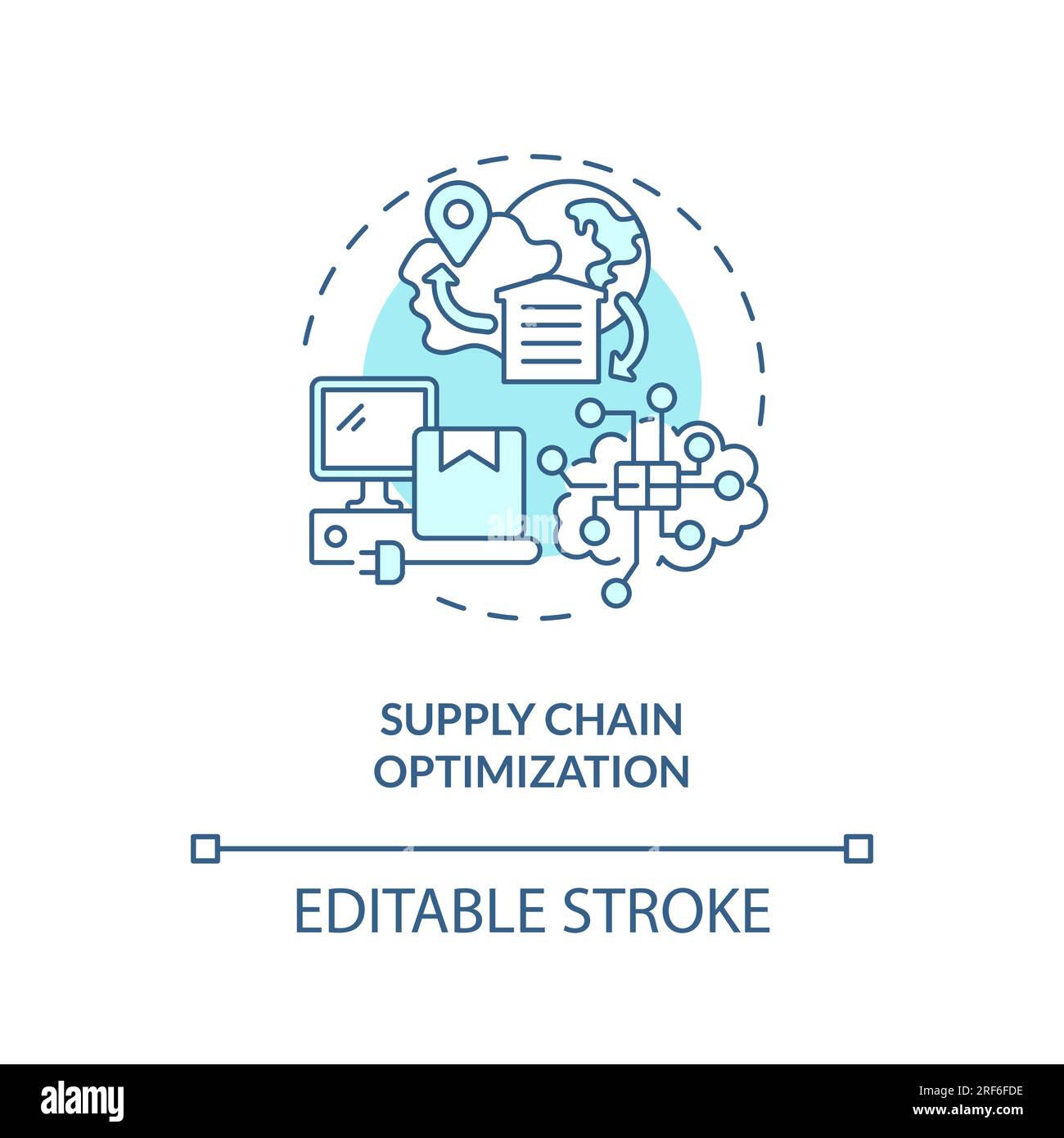 Supply chain technology Stock Vector Images - Alamy