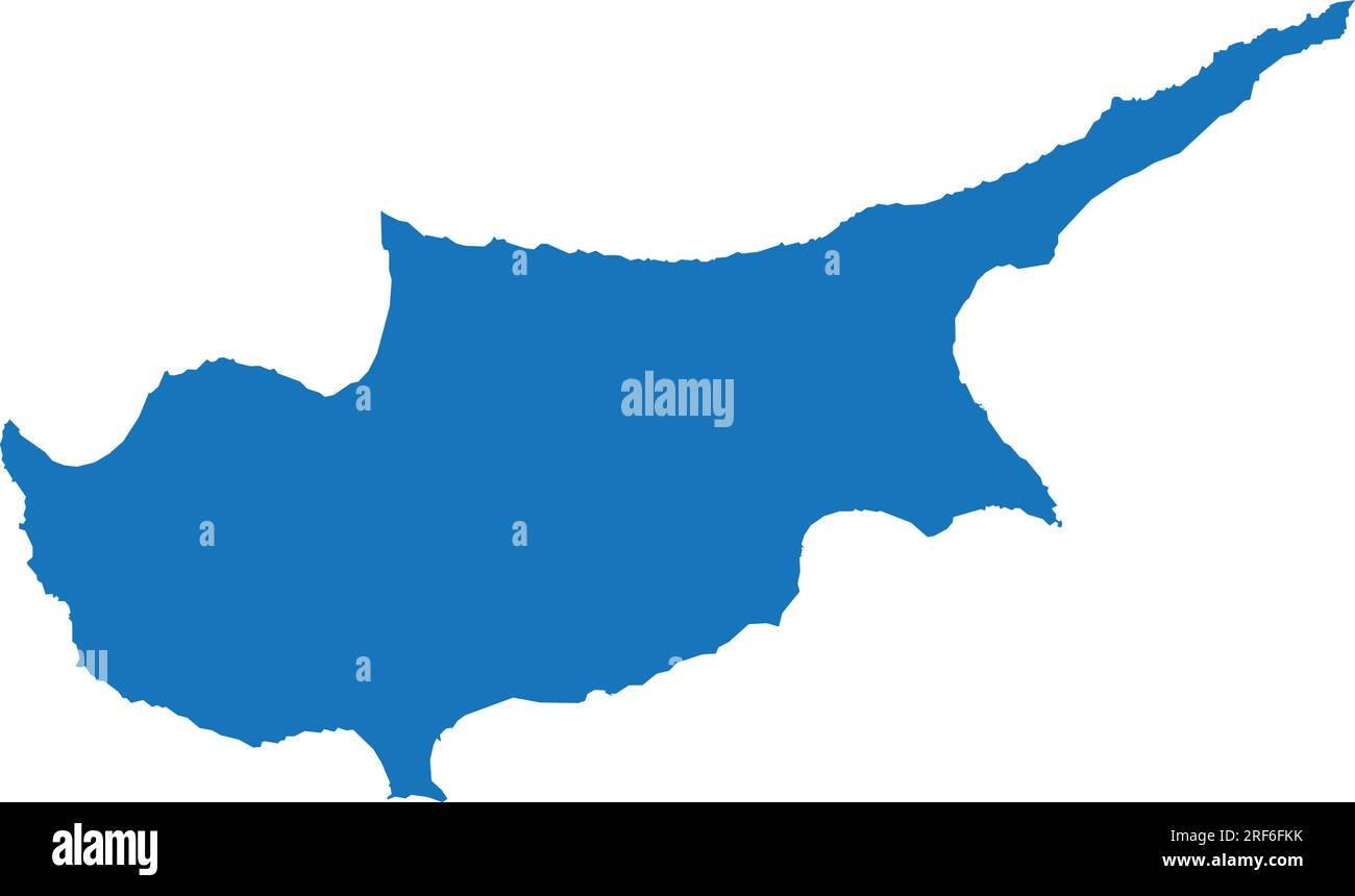BLUE CMYK color map of CYPRUS Stock Vector Image & Art - Alamy
