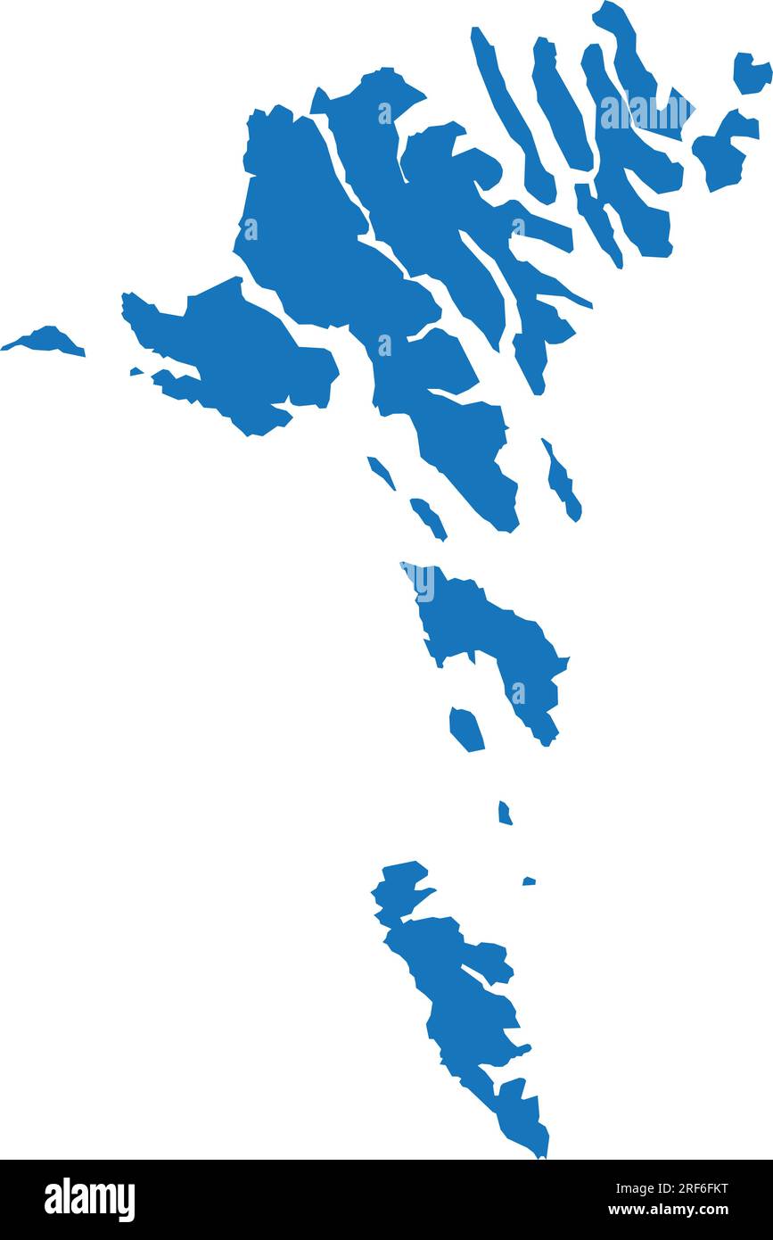 BLUE CMYK color map of FAROE ISLANDS Stock Vector Image & Art - Alamy