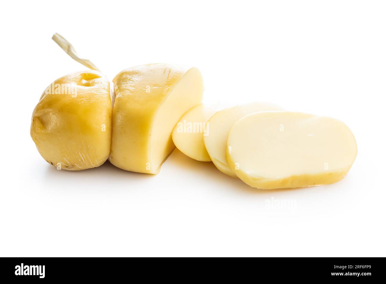 Smoked scamorza cheese isolated on the white background Stock Photo - Alamy