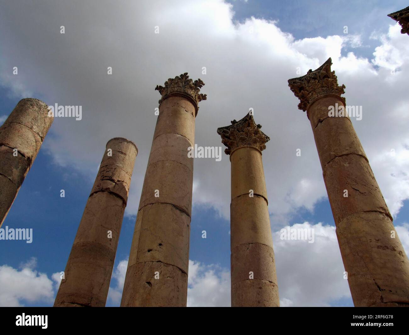 Columns from the Temple of Artemis, Gerasa, ancient Roman city, Jerash ...