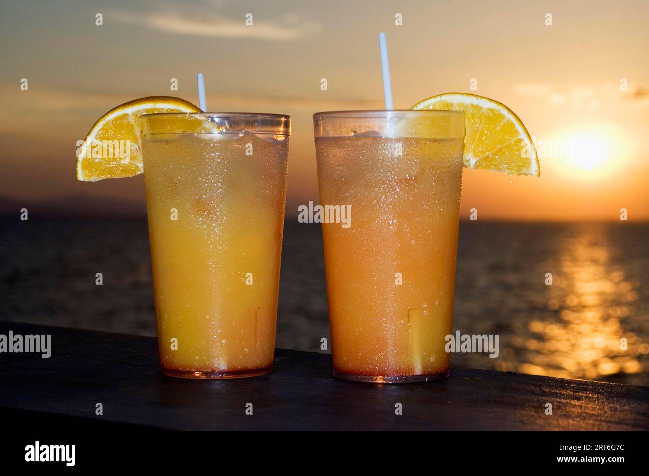 Glasses with Tequila Sunrise, Costa Rica, cocktail Stock Photo - Alamy