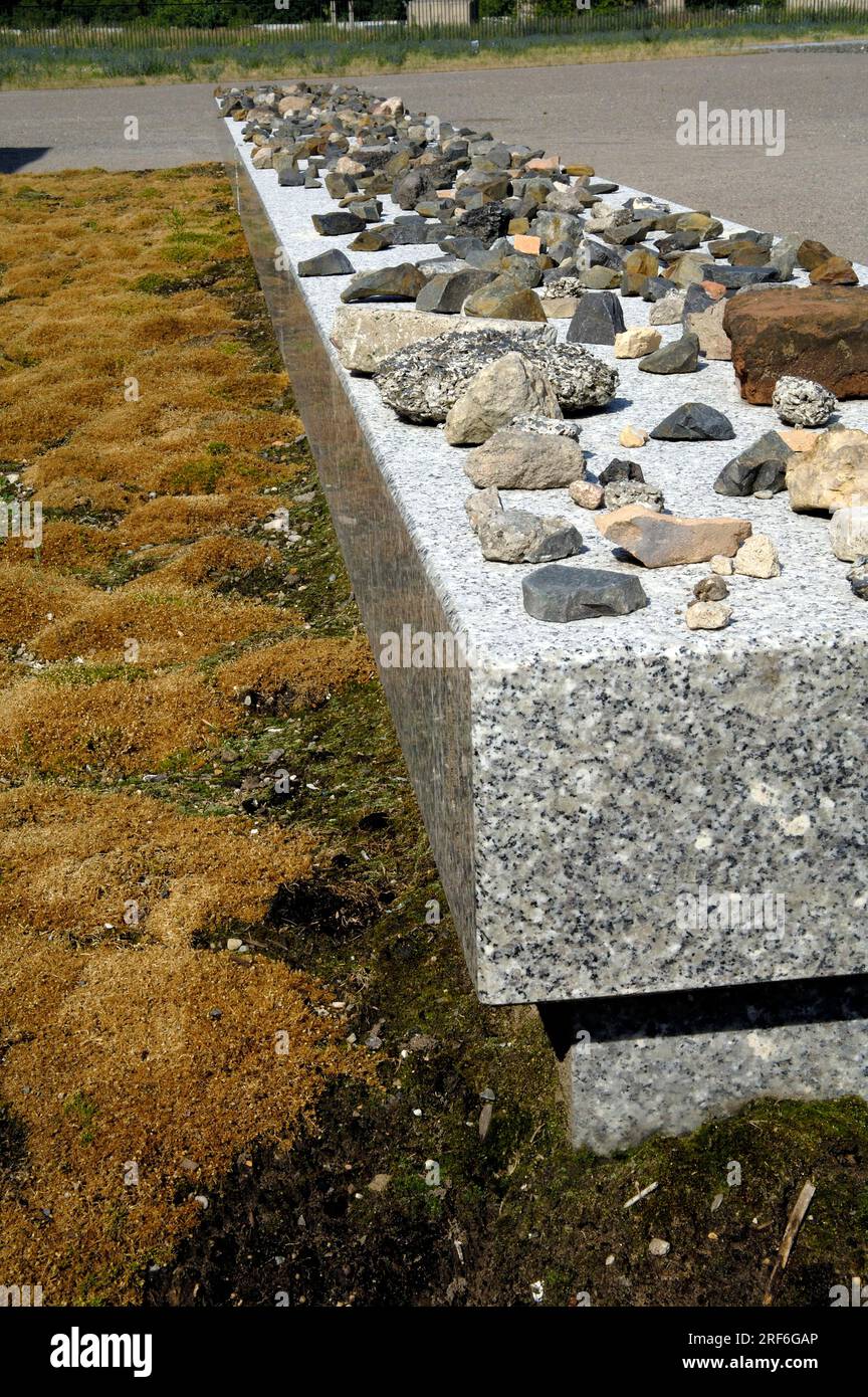 Stones laid by Jews, memorial, concentration camp, Sachsenhausen ...