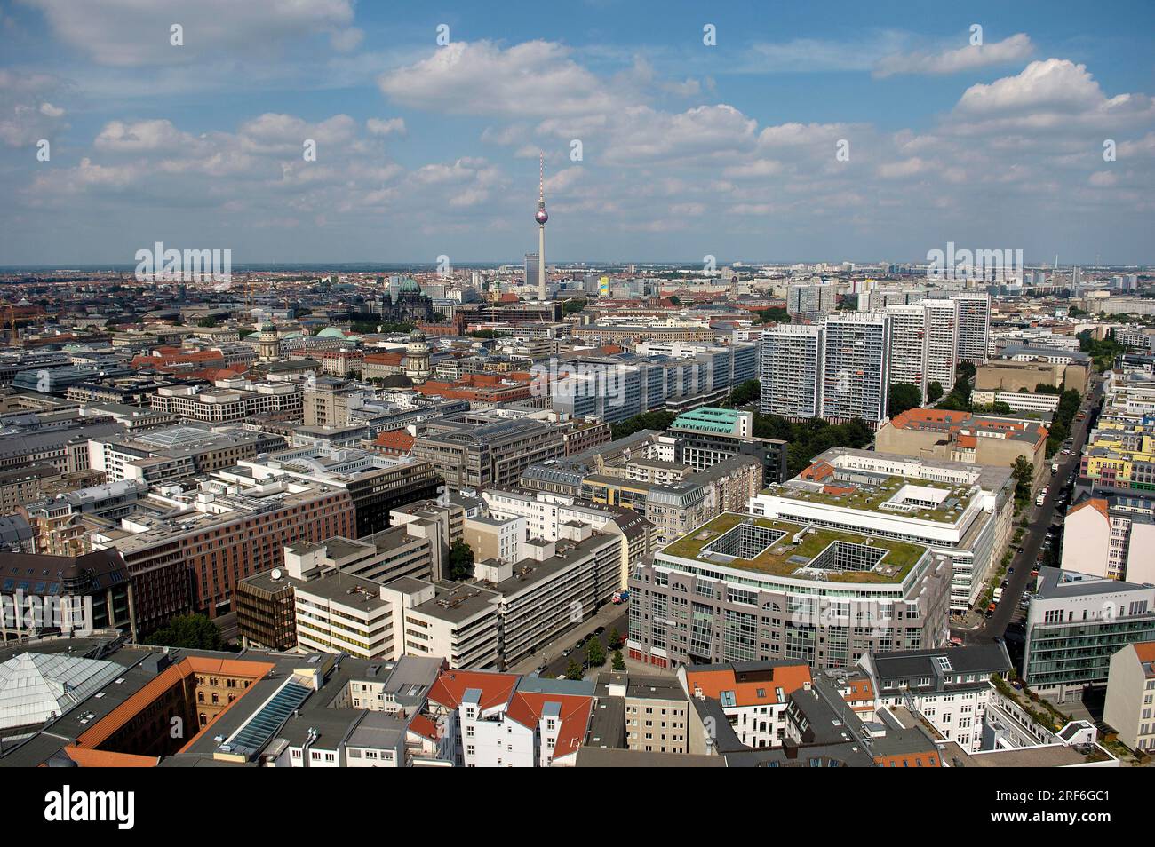 Aerial view of the city with television tower, Berlin, Germany Stock ...