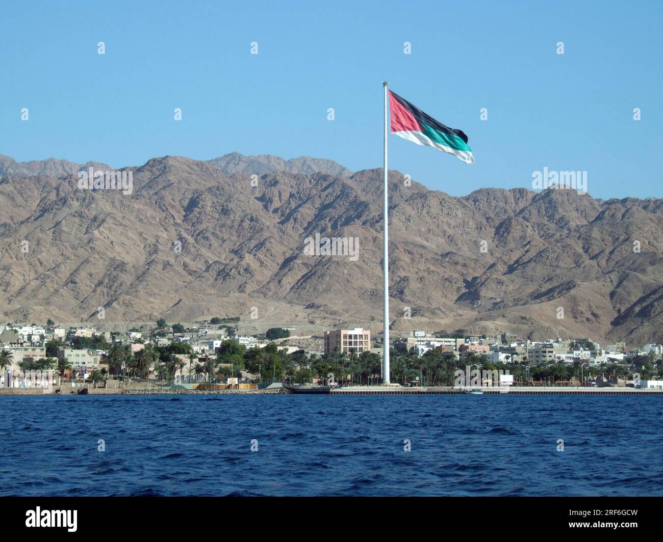 Aqaba, View from the Red Sea, Jordan Stock Photo - Alamy