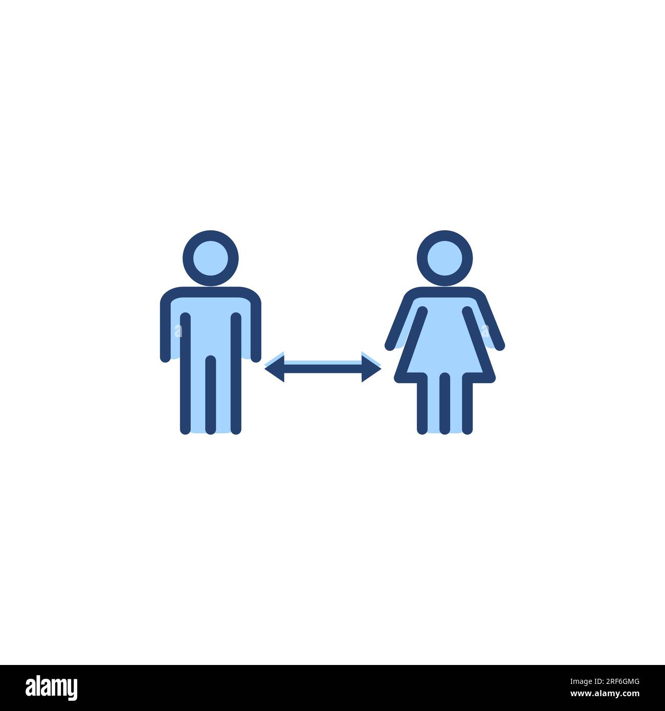 Social distancing vector. social distance sign and symbol. self ...