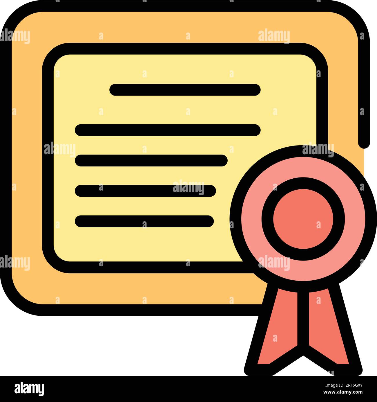 Diploma case icon outline vector. Study research. Success learn color ...