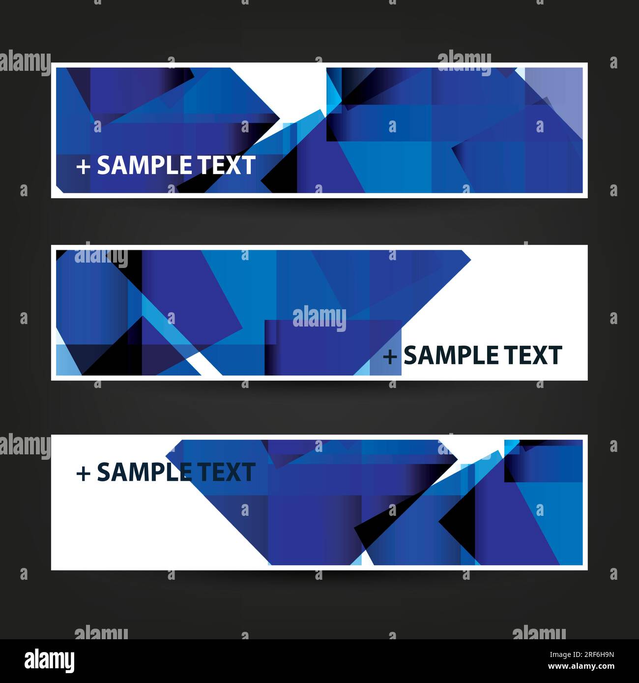 Set of Horizontal Banner Background Designs, Ad Templates - Colors ...