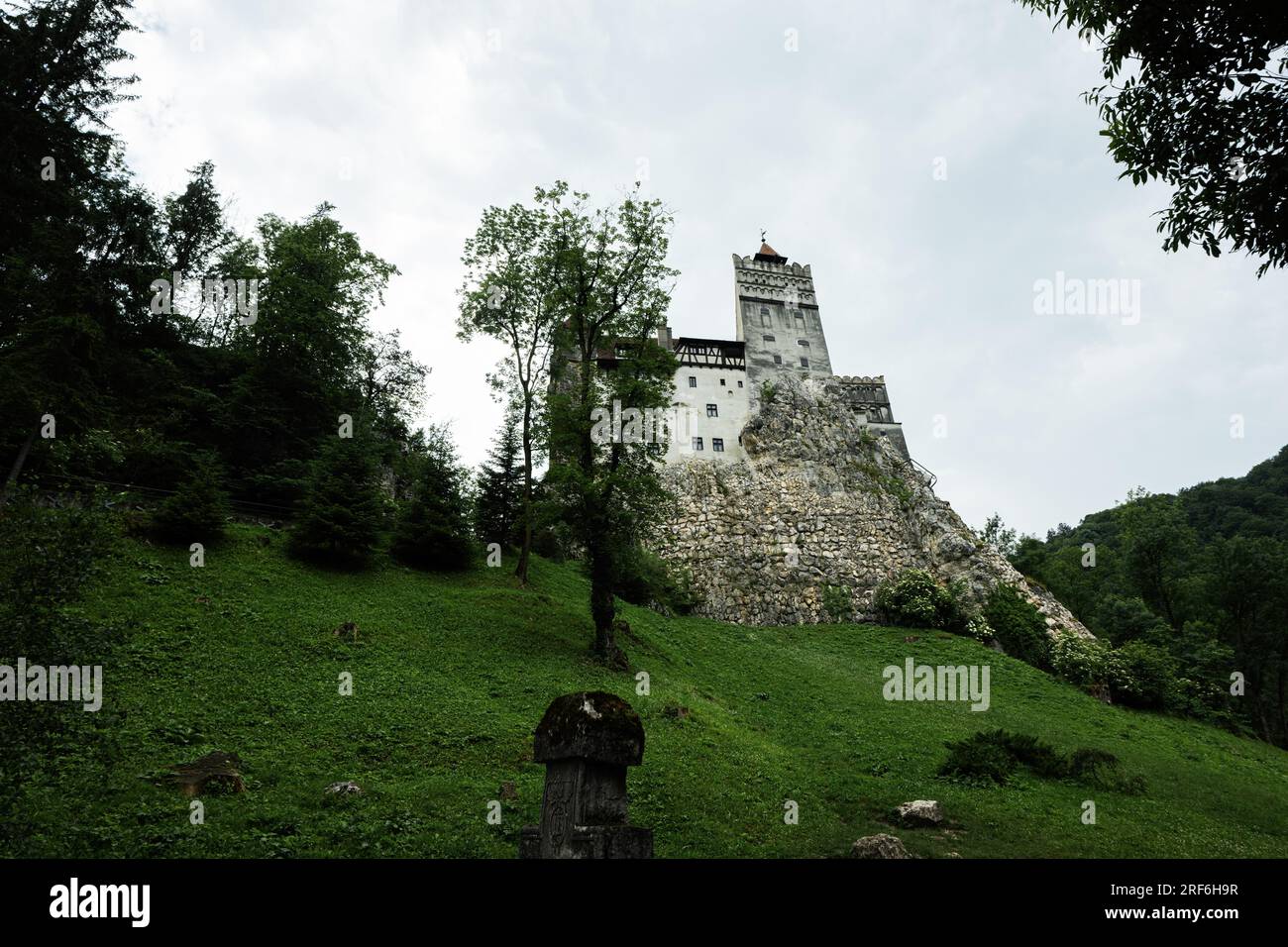 The Bran Castle in Romania. Dracula medieval castle in Carpathians ...