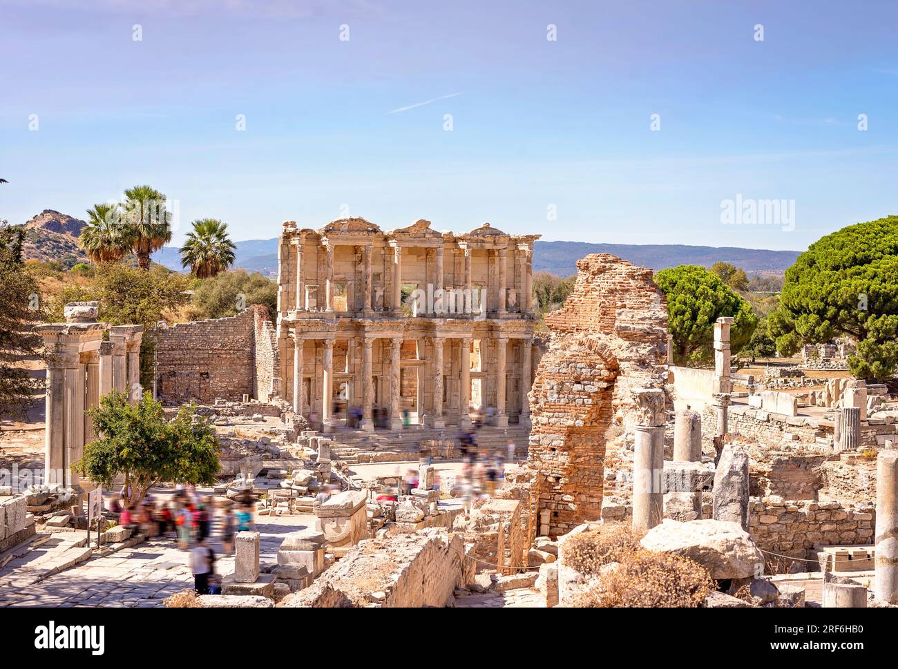 Celsus ancient Library in Ephesus - Selcuk, Turkey. UNESCO cultural ...