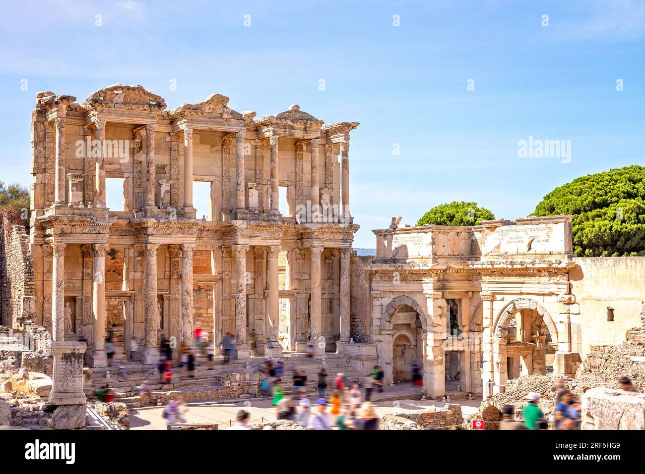 Celsus ancient Library in Ephesus - Selcuk, Turkey. UNESCO cultural ...