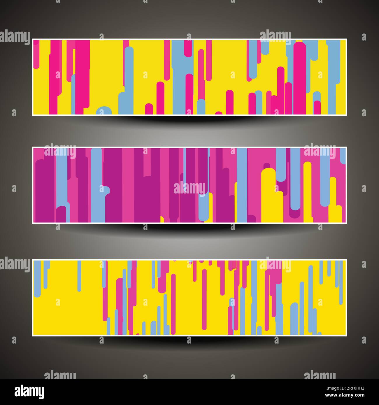 Three Colorful Abstract Header Designs Stock Vector Image & Art - Alamy
