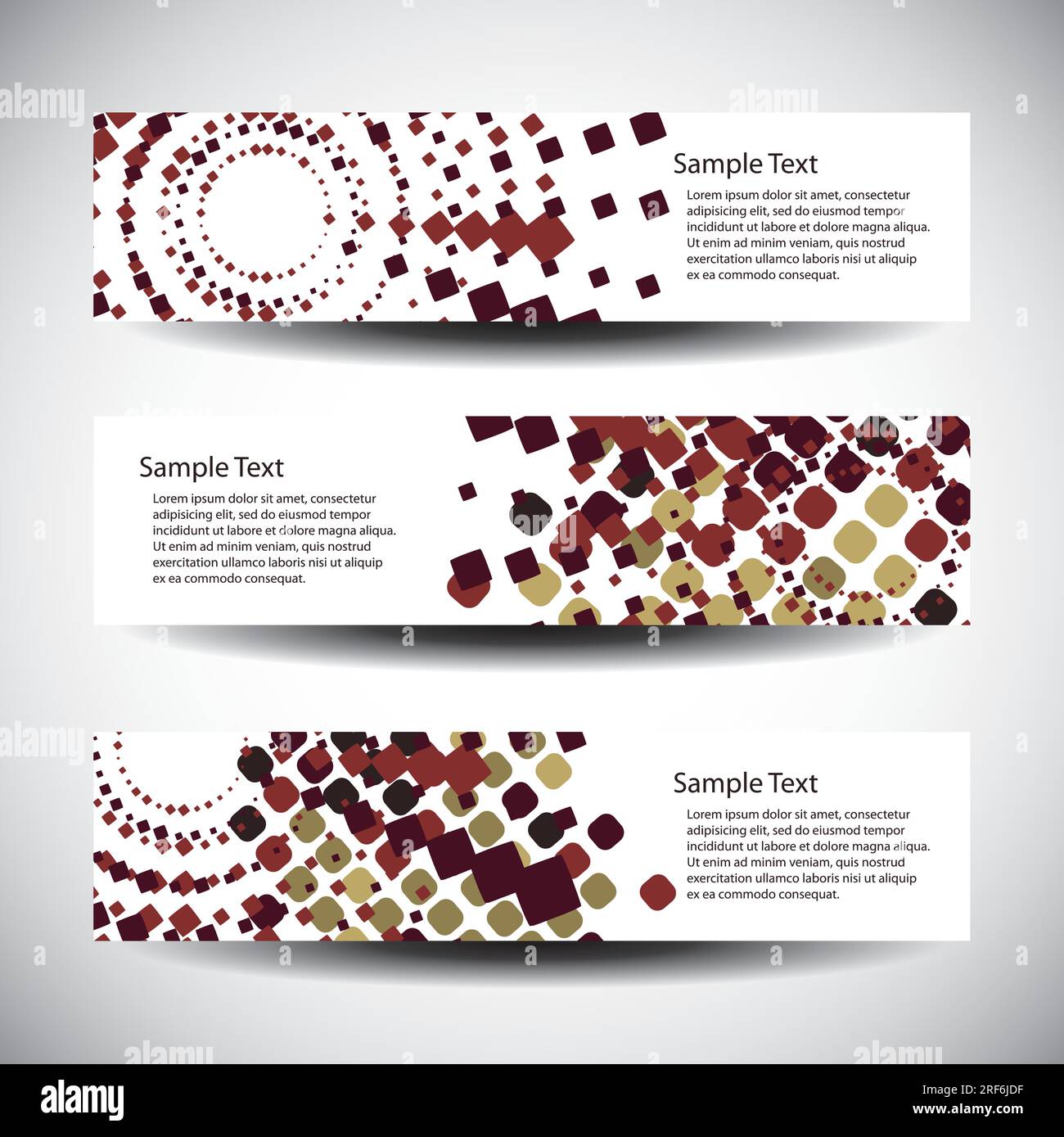 Three Abstract Header Designs Stock Vector Image And Art Alamy