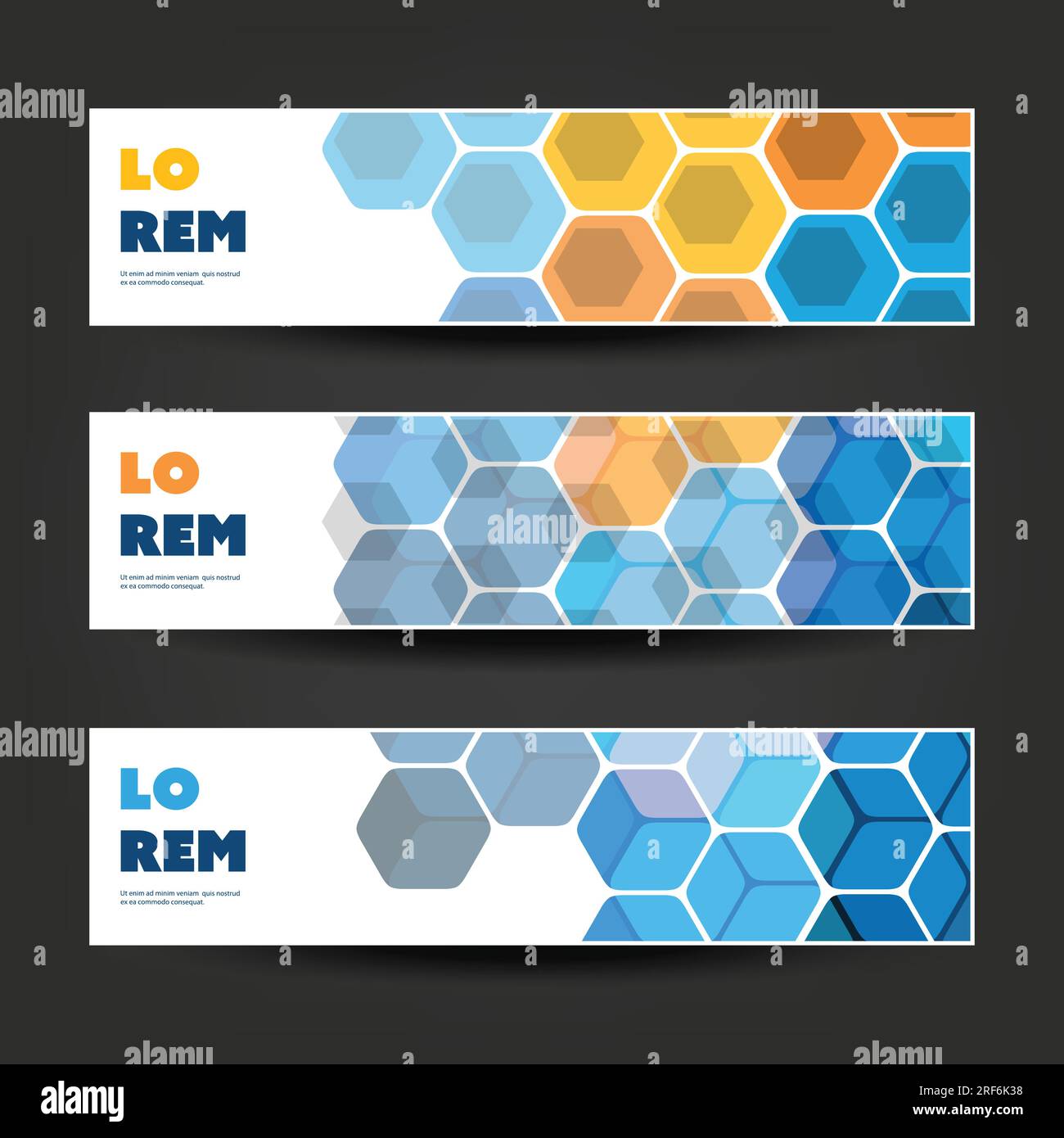 Set of Horizontal Banner or Header Designs for Business Announcement or ...