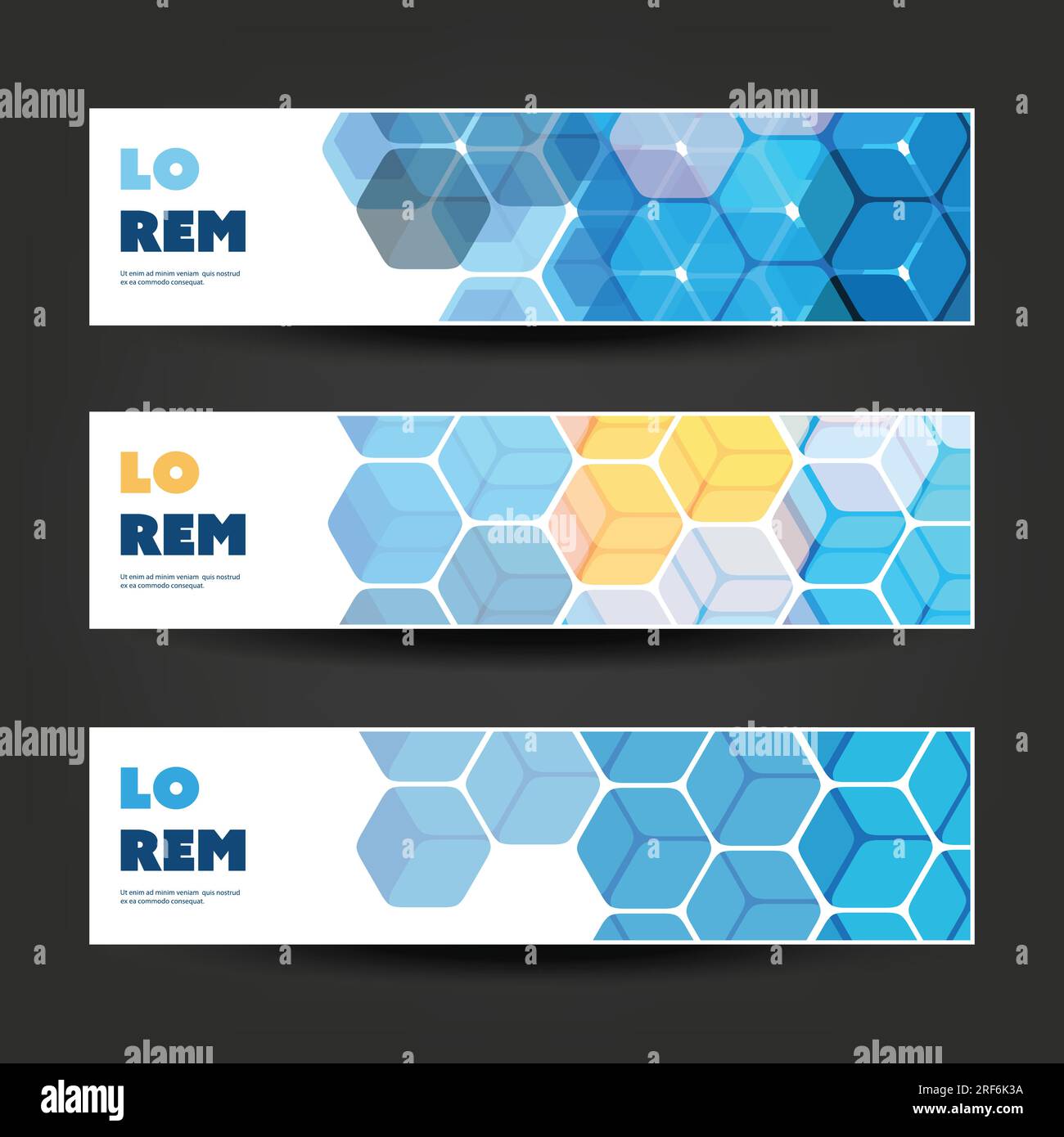Set of Horizontal Banner or Header Designs for Business Announcement or ...