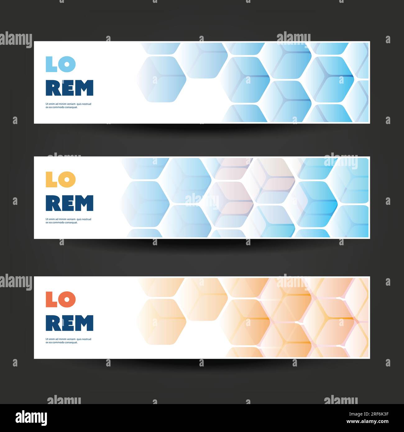 Set of Horizontal Banner or Header Designs for Business Announcement or ...